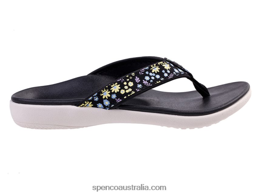 Spenco Footwear Women Yumi Nuevo Floral B40DN26 Black [B40DN26 ...